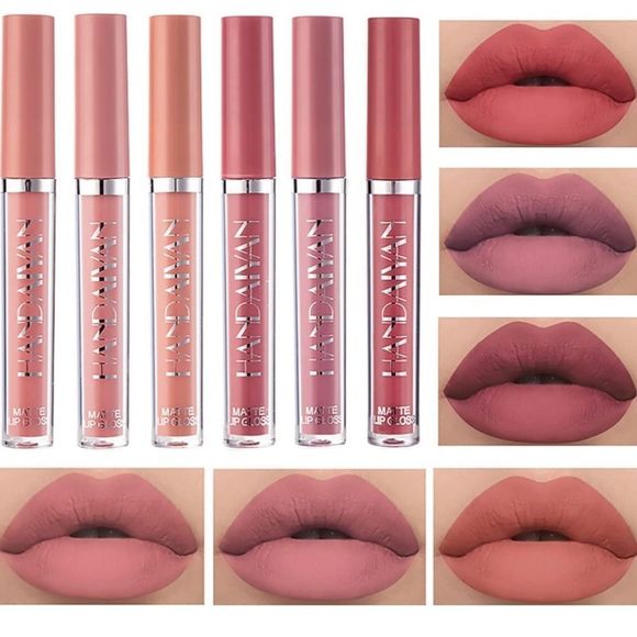 Makeup | Handaiyan 6pcs Matte Liquid Lip Gloss Set Creamymatte Shimmer ...